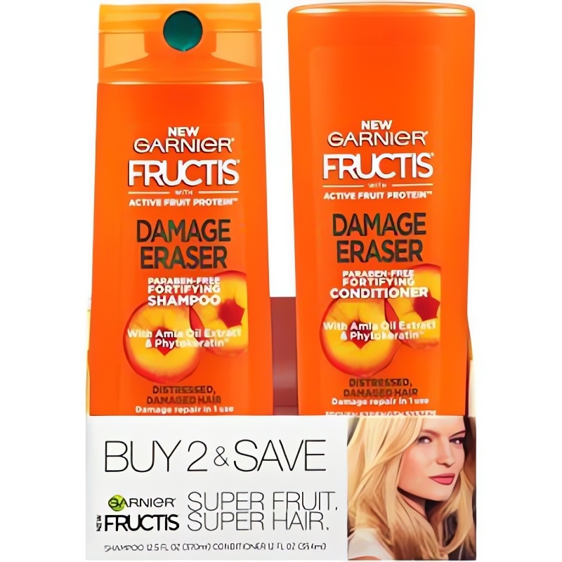 Garnier Fructis Damage Eraser Shampoo & Conditioner Kit Reviews ...